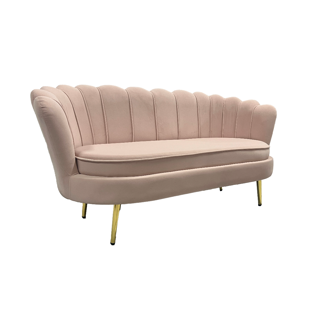 Bella Velvet Sofa Pink - YouCan Hire