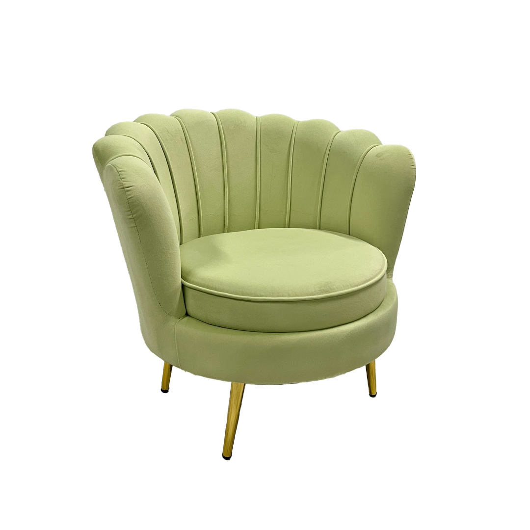 Bella Velvet Armchair Green - YouCan Hire