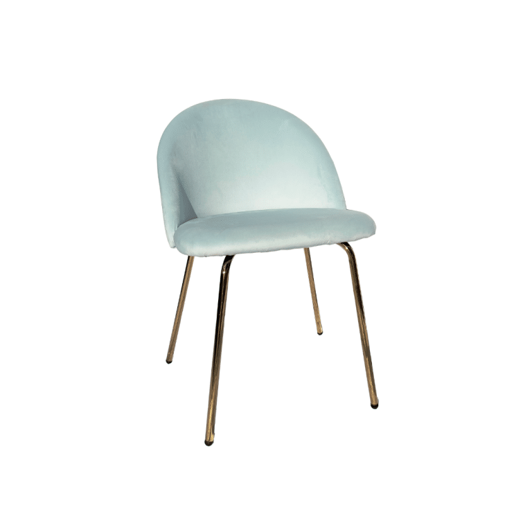Bella Velvet Dining Chair Pale Blue - YouCan Hire